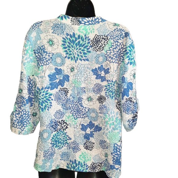 Rebecca Malone | Tops | Rebecca Malone Women Large Floral Texture 34 ...